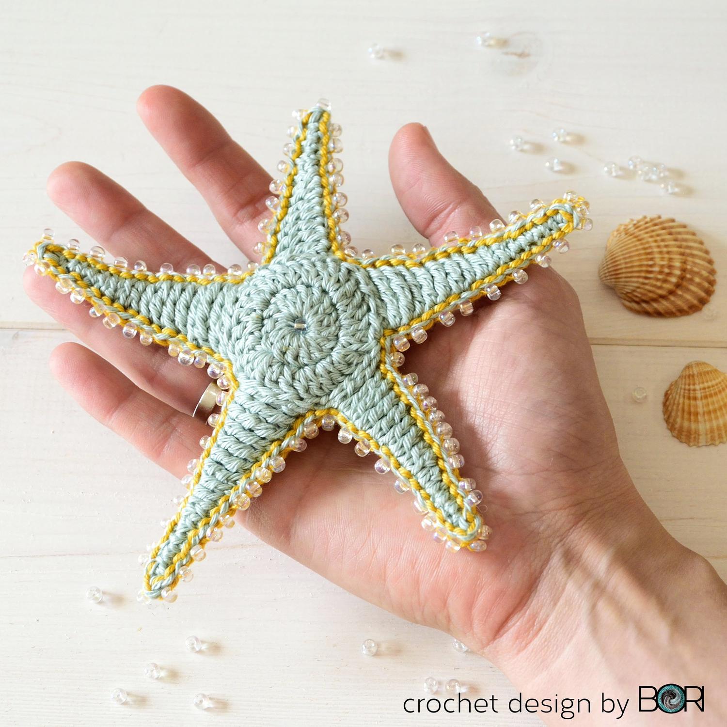Starfish - crochet pattern - design by BORI