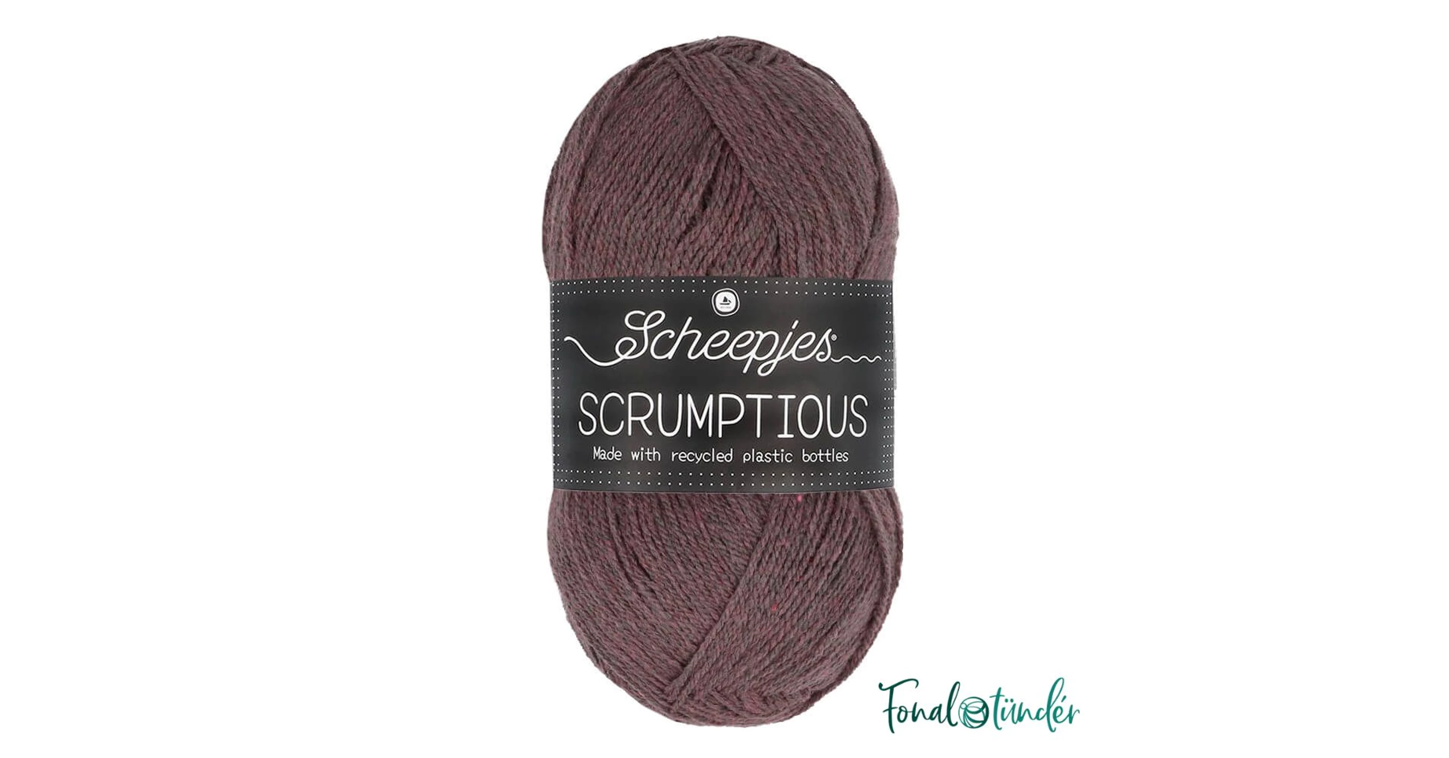 Scheepjes Scrumptious 345 Cherry Bonbon - csokibarna öko akril fonal