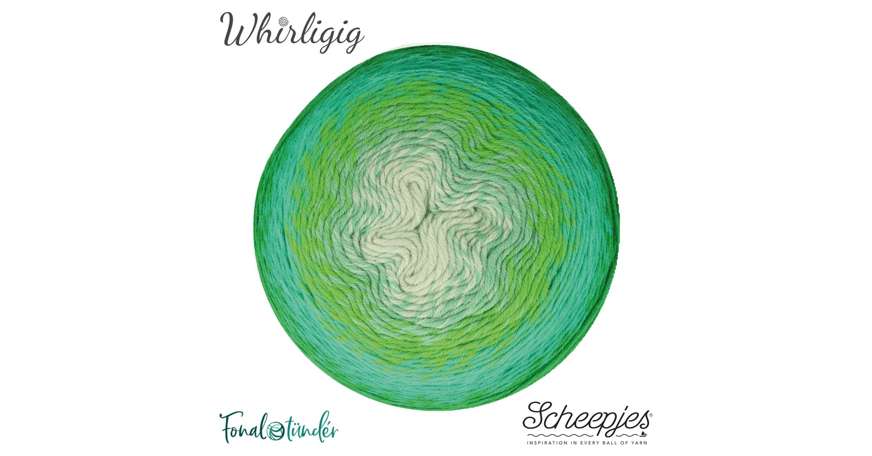 Scheepjes Whirligig 207 Zöldtől Kékig - színátmenetes gyapjú fonal