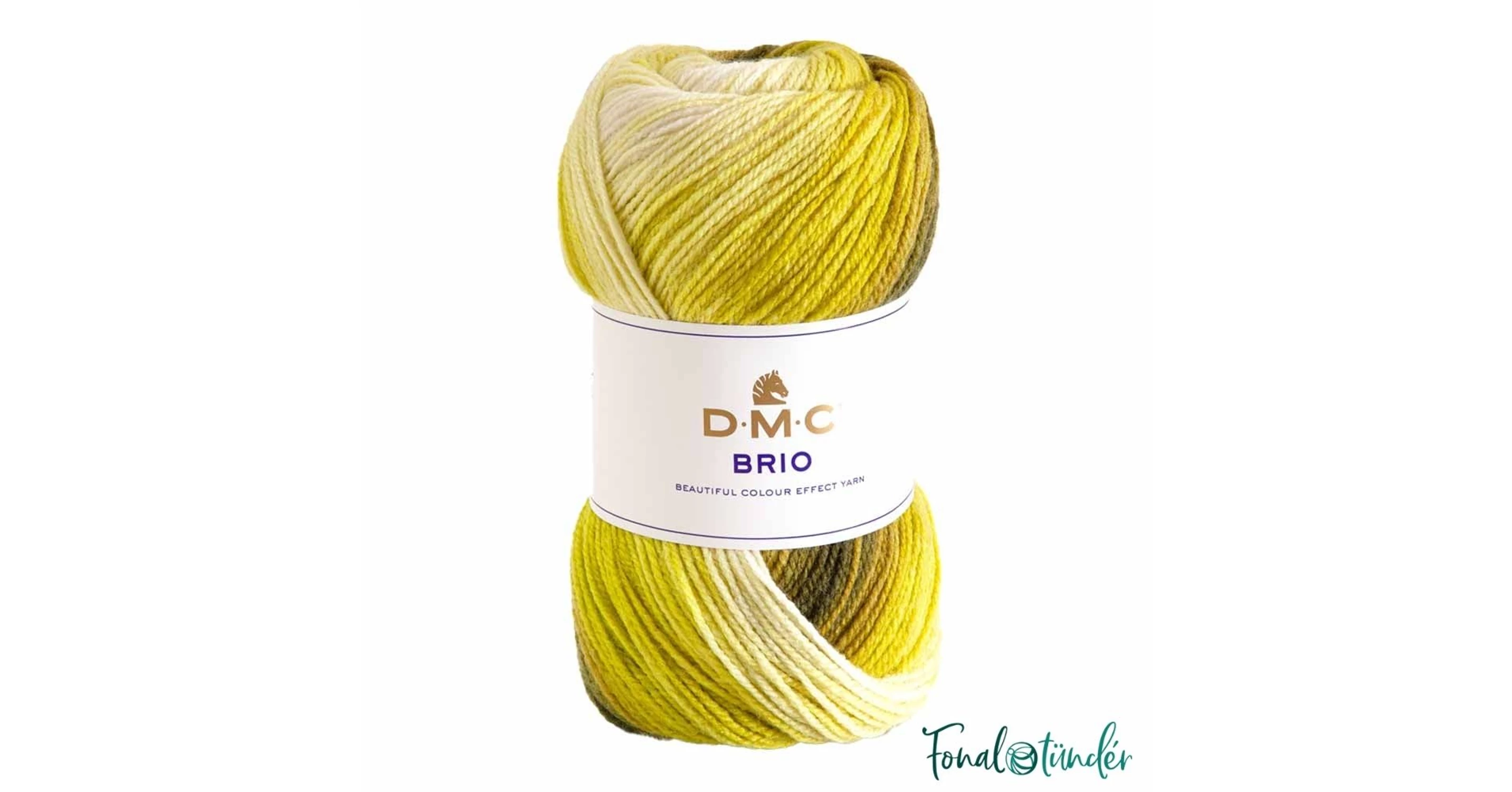 DMC Brio 410 - Sárgáktól Barnákig - csíkosan színváltós prémium fonal
