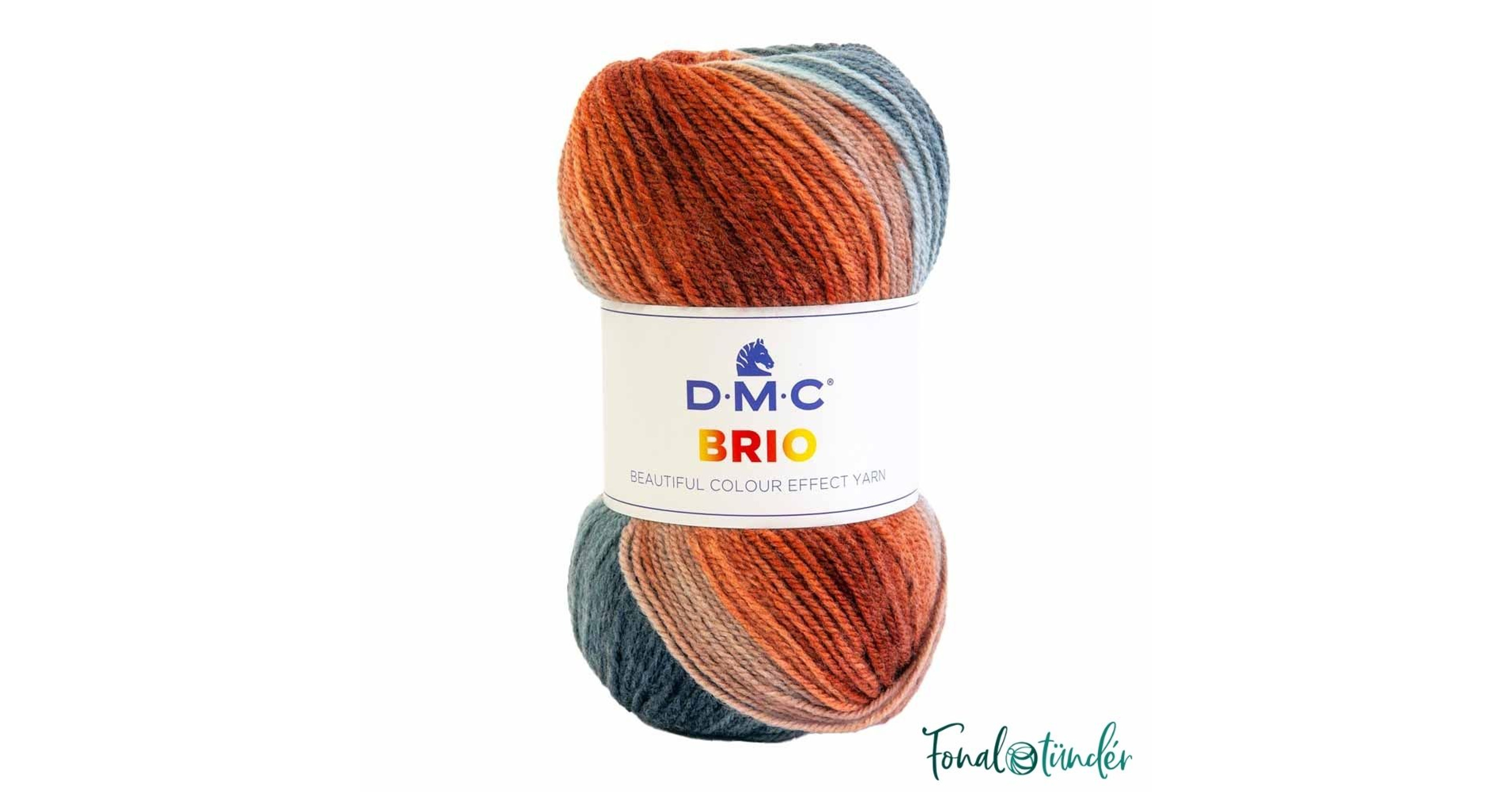 DMC Brio 420 Orange to Blue - colour-effect premium wool-acryl yarn