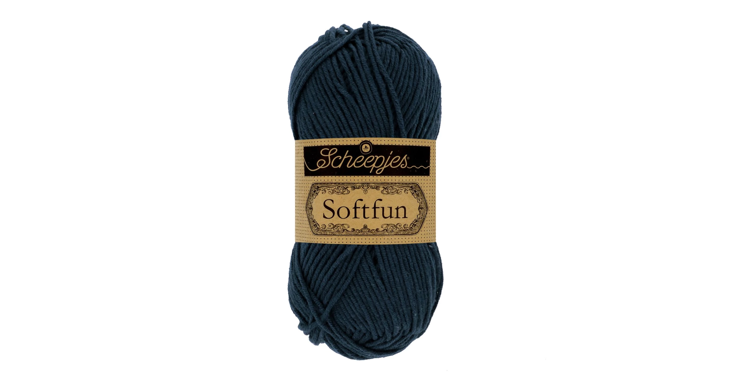 Scheepjes Softfun 2401 Prussian - dark blue cotton-acrylic yarn blend
