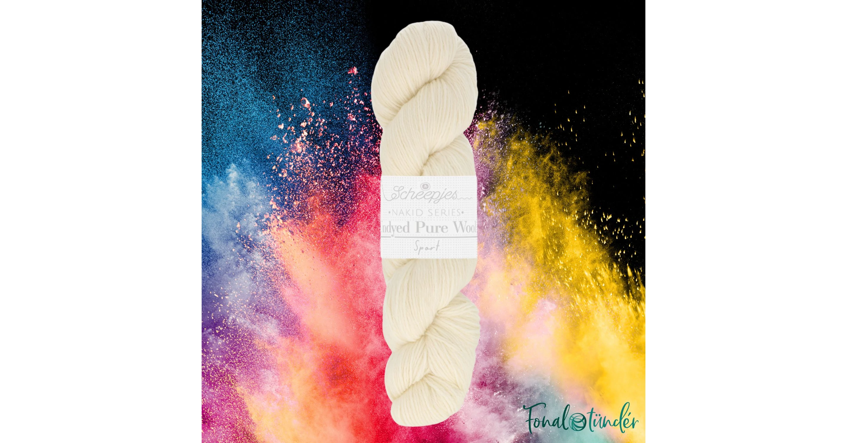 Scheepjes Nakid Pure Wool Sport - festetlen natúr gyapjú fonal - 100gr