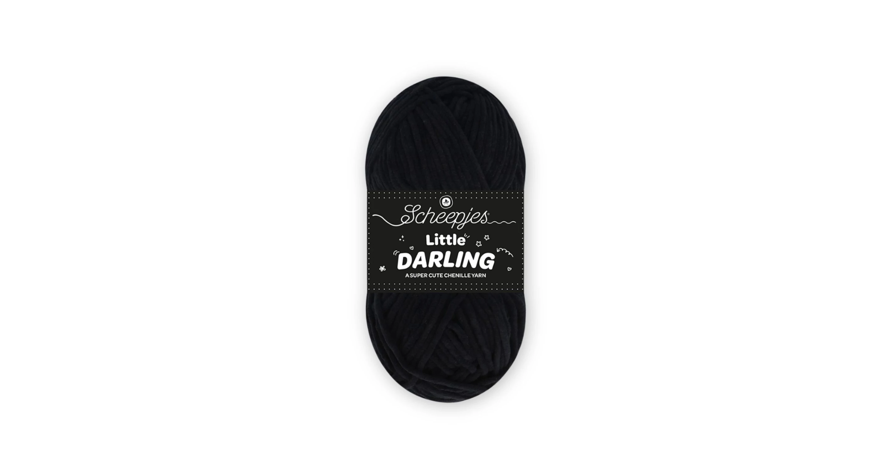 Scheepjes Little Darling 410 Panda - korom fekete puha zsenília fonal