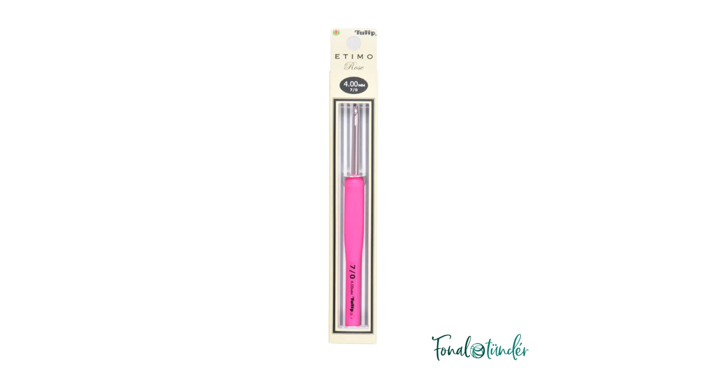 Tulip Etimo Rose - 4mm - ergonomikus rózsaszín japán horgolótű acél fejel