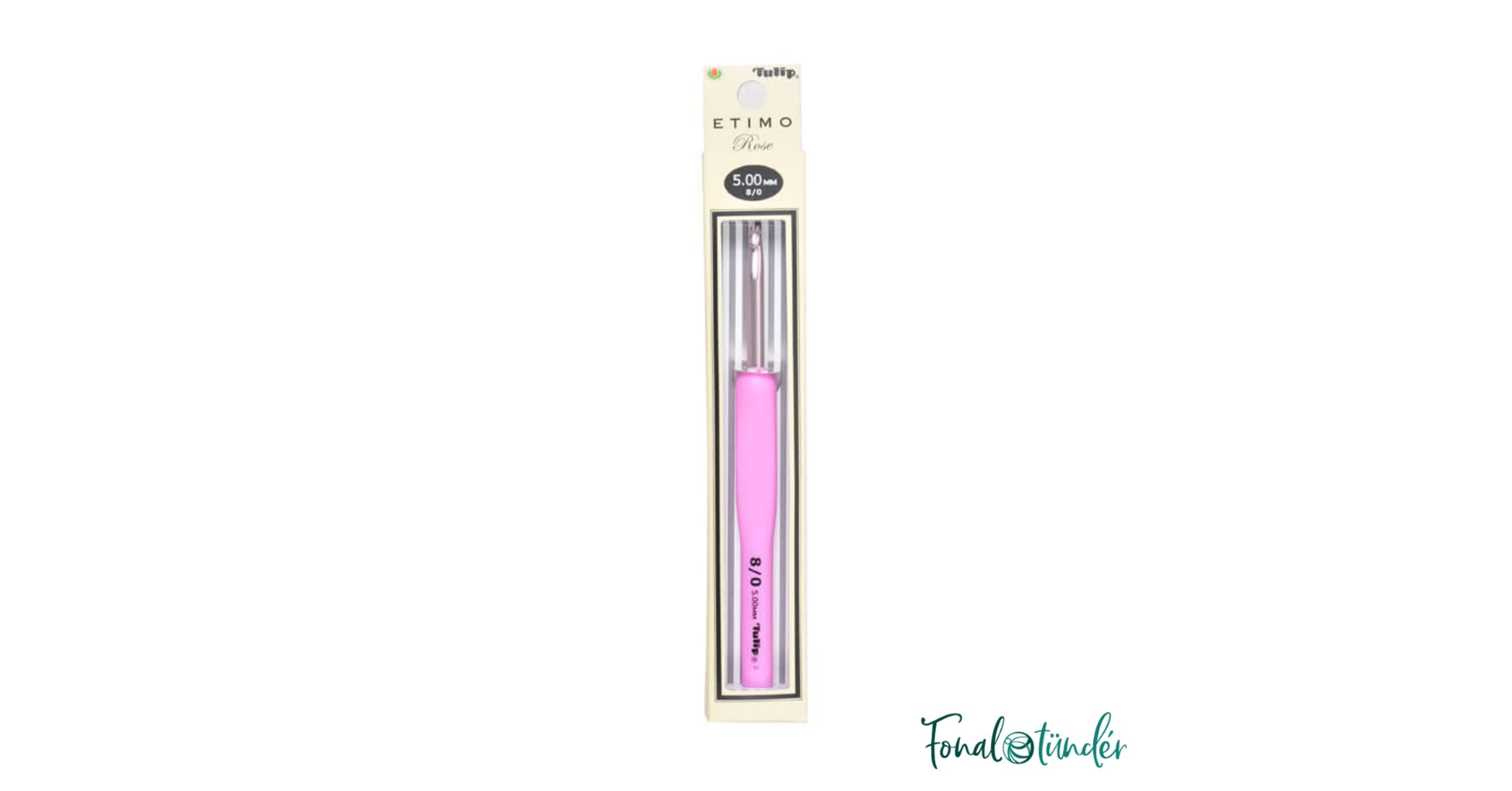 Tulip Etimo Rose 5mm ergonomikus rózsaszín japán horgolótű acél fejel